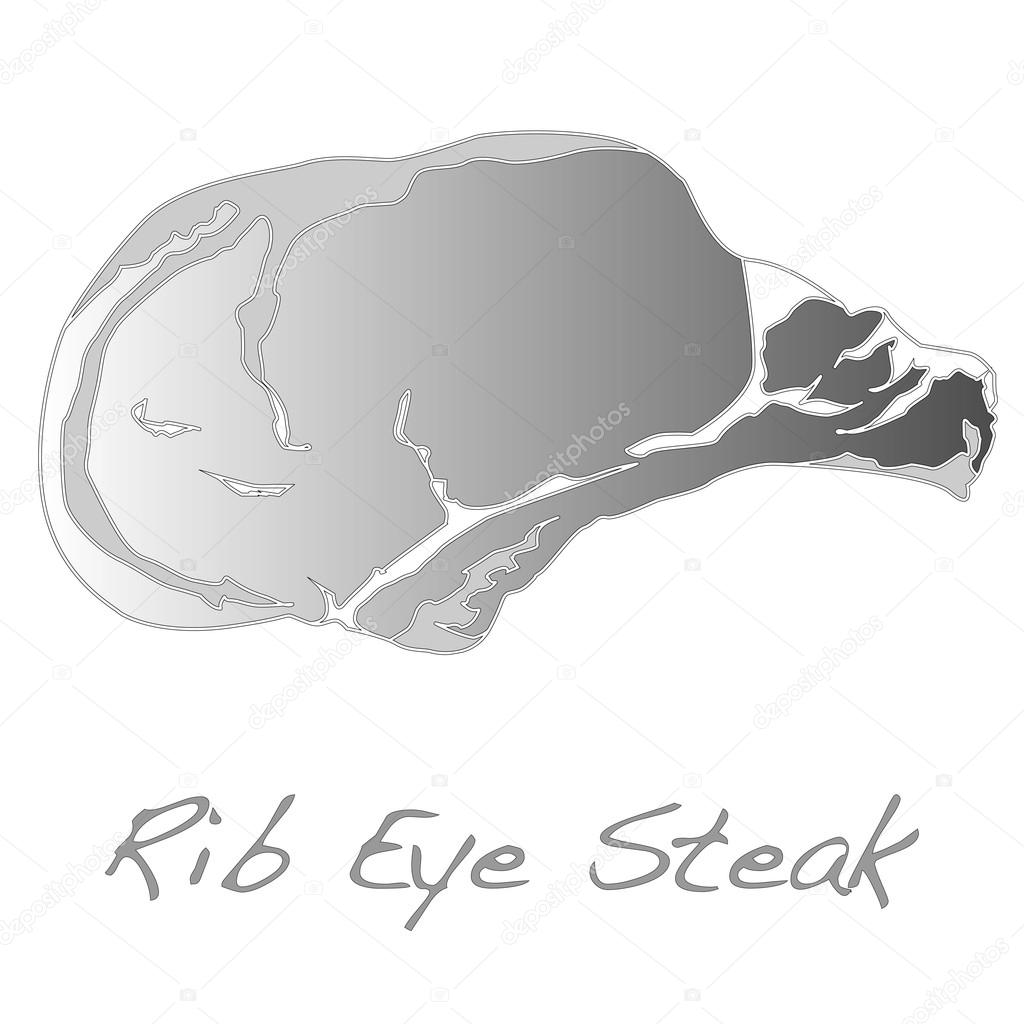 Rib eye steak vector isolated Stock Vector Image by ©alekseyk1975 ...