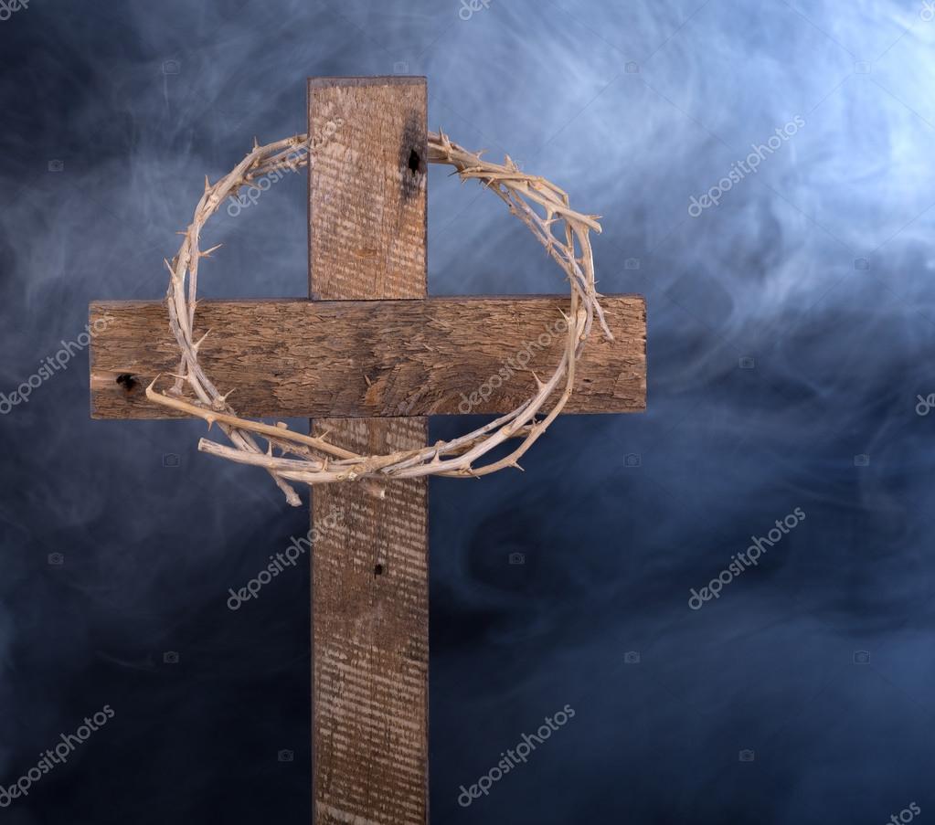 Corona De Espinas Y Cruz De Fondo Corona Espinas Santa Biblia Cruz