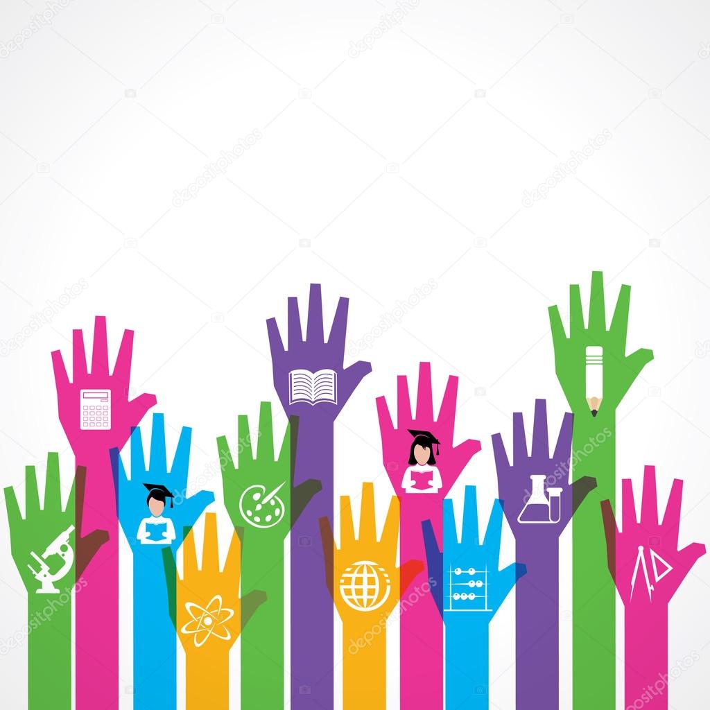 Education icons on hands up Stock Vector Image by ©graphicsdunia4u ...