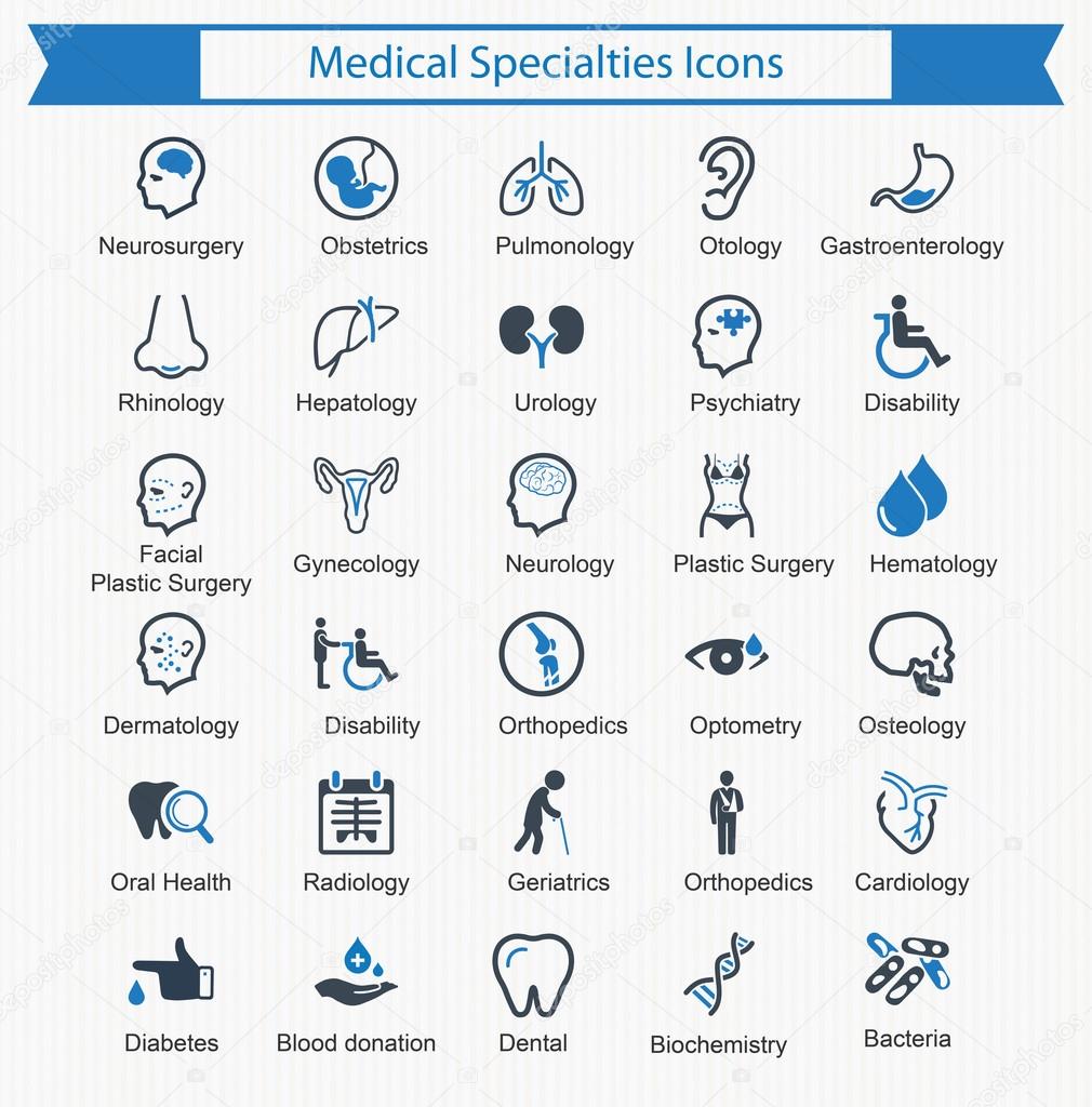 Especialidades médicas Iconos Vector de stock #101506322 de ©delwar018