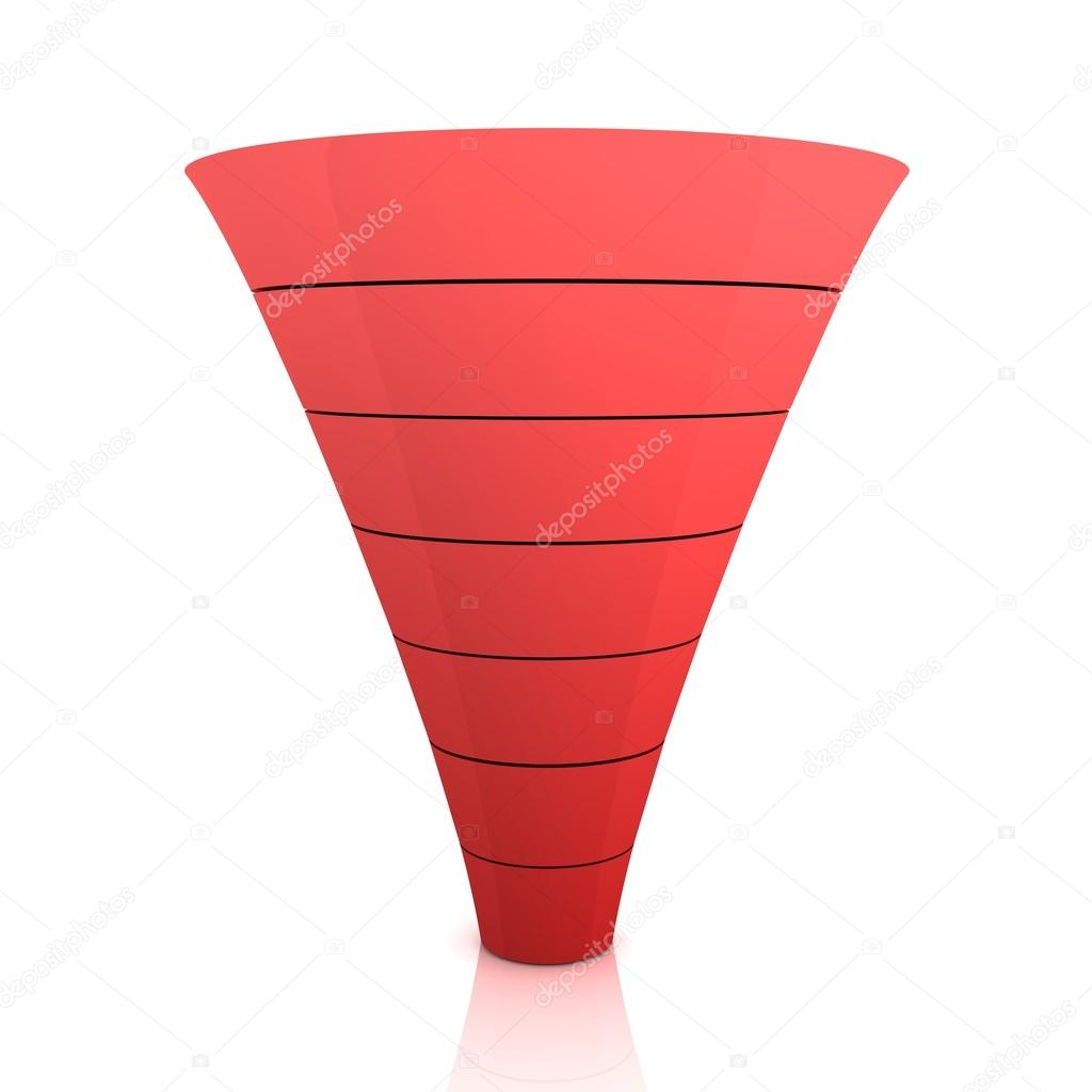 Seperating funnel graph concept illustration — Stock Photo © mstanley ...