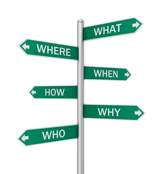 Questions direction signs concept 3d illustration Stock Photo by ...