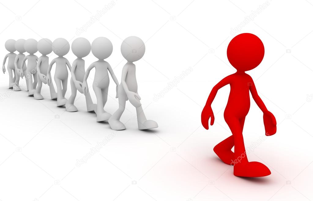 Crowd following leader concept illustration — Stock Photo © mstanley ...
