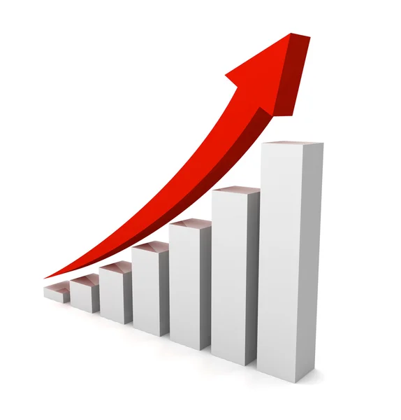 Rising business graph concept 3d illustration — Stock Photo © mstanley ...