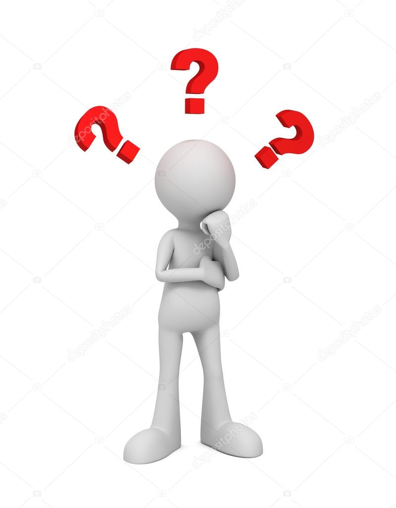 Fragezeichen und Mensch-Konzept-Illustration – Stockfoto © mstanley ...