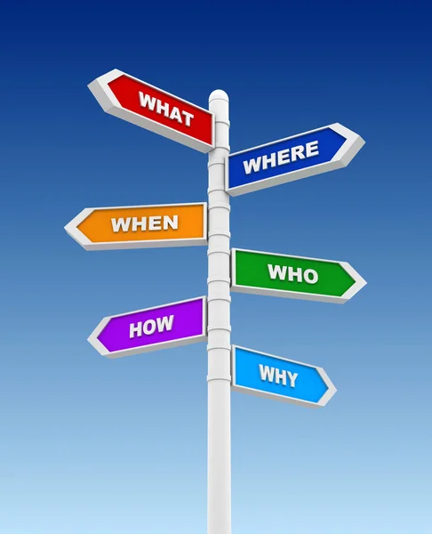 Questions direction signs concept 3d illustration Stock Photo by ...