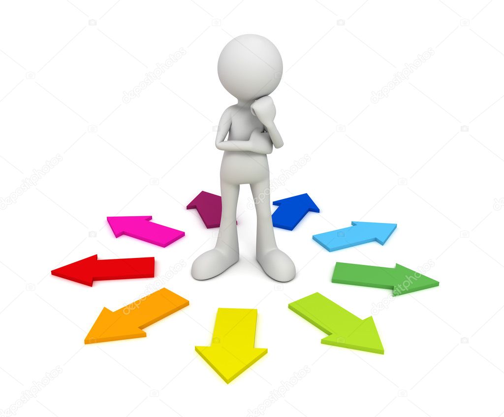 Which way to go concept 3d illustration Stock Photo by ©mstanley 123078122