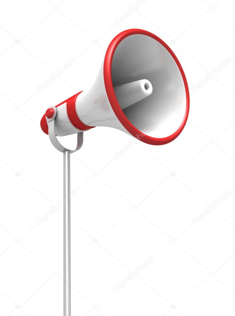 Single megaphone concept 3d illustration Stock Illustration by ...