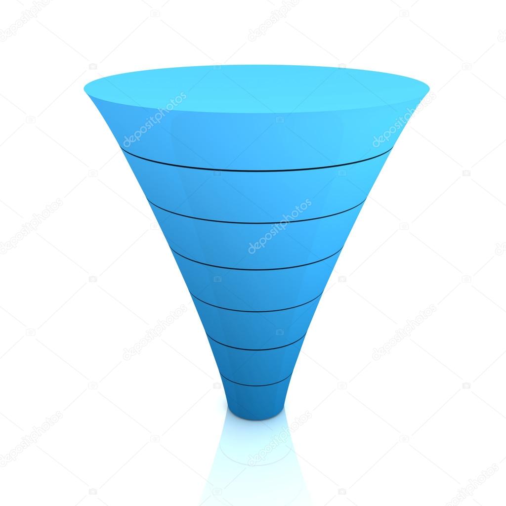 Seperating funnel graph concept 3d illustration Stock Photo by ...