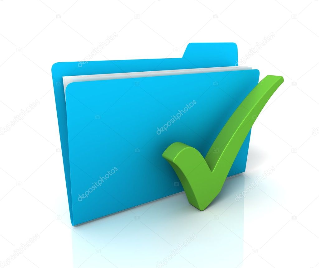 Check mark and file — Stock Photo © mstanley #78523250