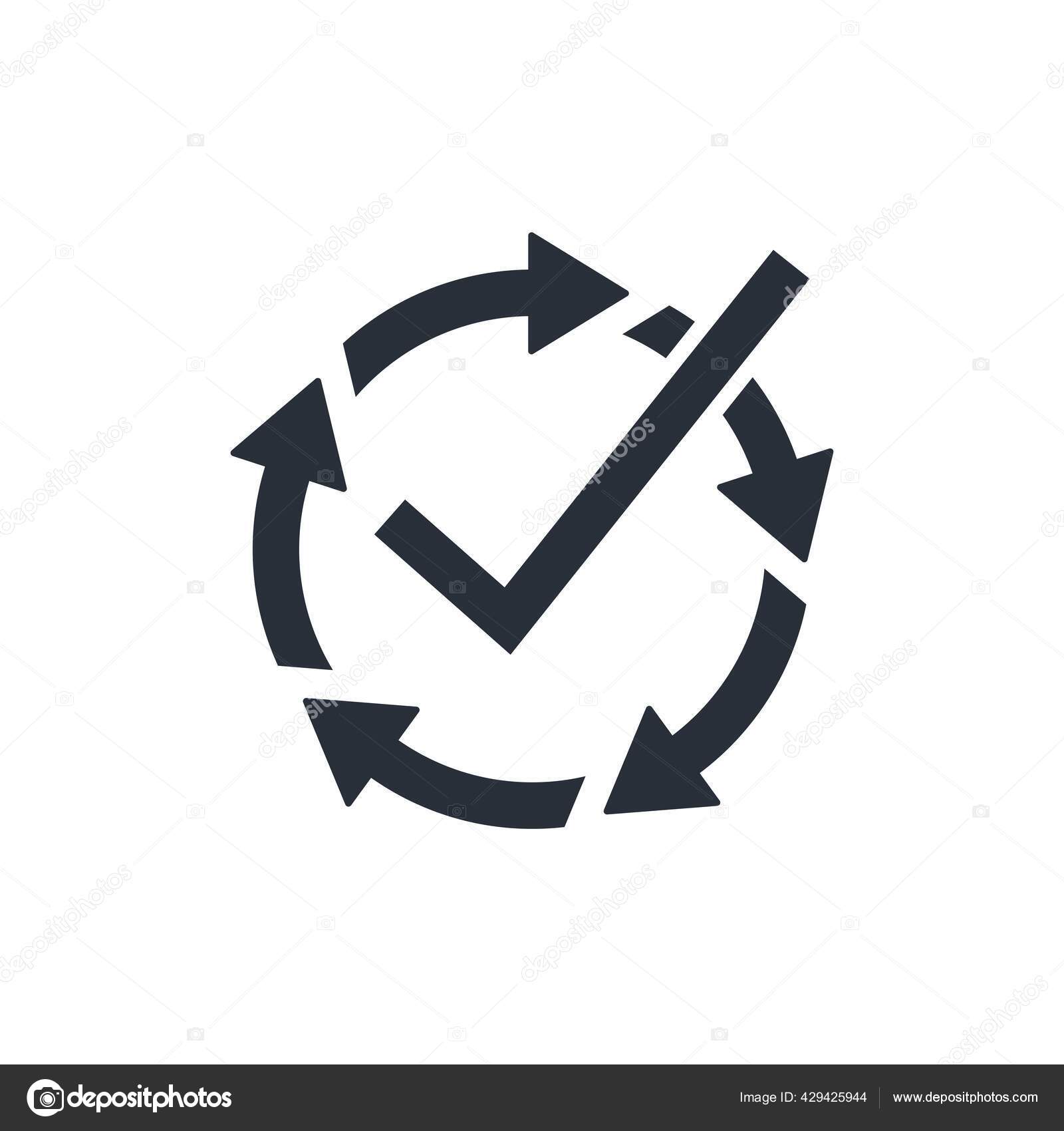 Completed Multi Step Procedure Workflow Process Check Mark Rotating ...