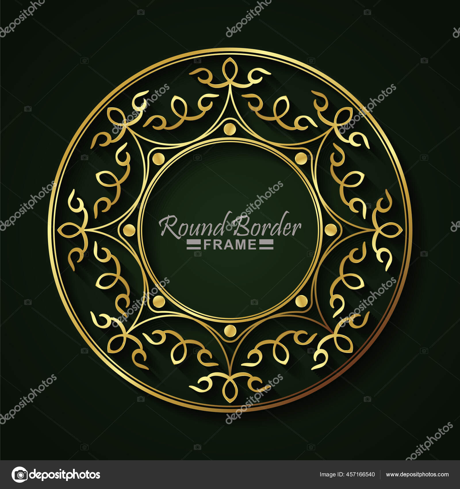 Diseño Marco Borde Redondo Lujo Vector de stock por ©zeinrepublicstudio ...