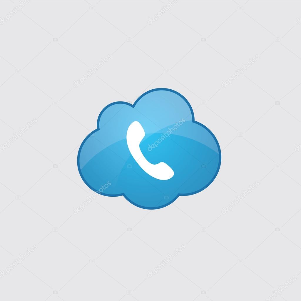 Blue cloud Phone icon Stock Vector by ©rashad_ashurov 56085203