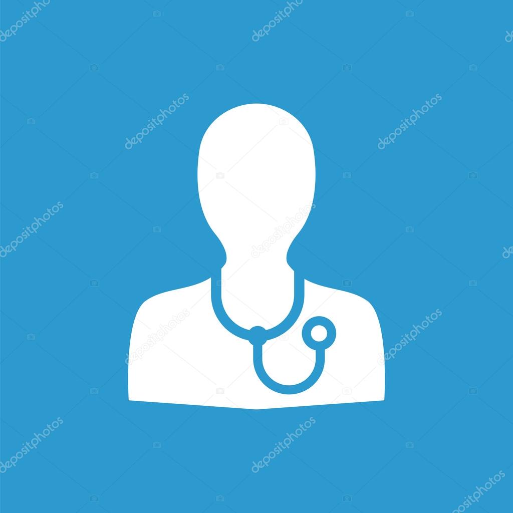 Doctor icon, white on the blue background Stock Vector Image by ©rashad ...