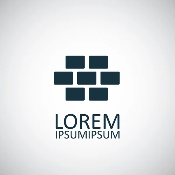Icono De La Pared De Ladrillo Vector Botón Logotipo Símbolo Vector