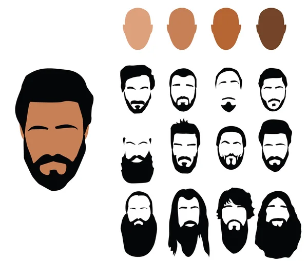Man with beard and mustache icons Stock Vector Image by ©huhulin #82604518