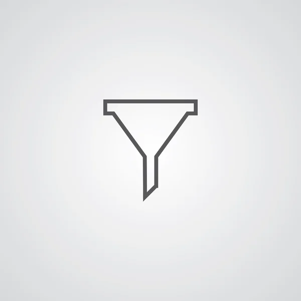 Filtro contorno símbolo delgado, oscuro sobre fondo blanco 2024