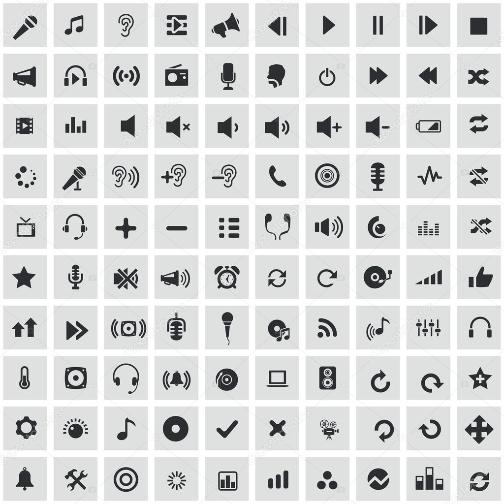100 audio icons Stock Vector Image by ©rashad_ashurov #66166133