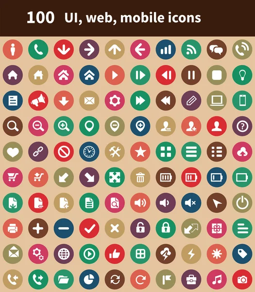 90 SEO Icons for Web Design - Circle Version Stock Vector Image by ...