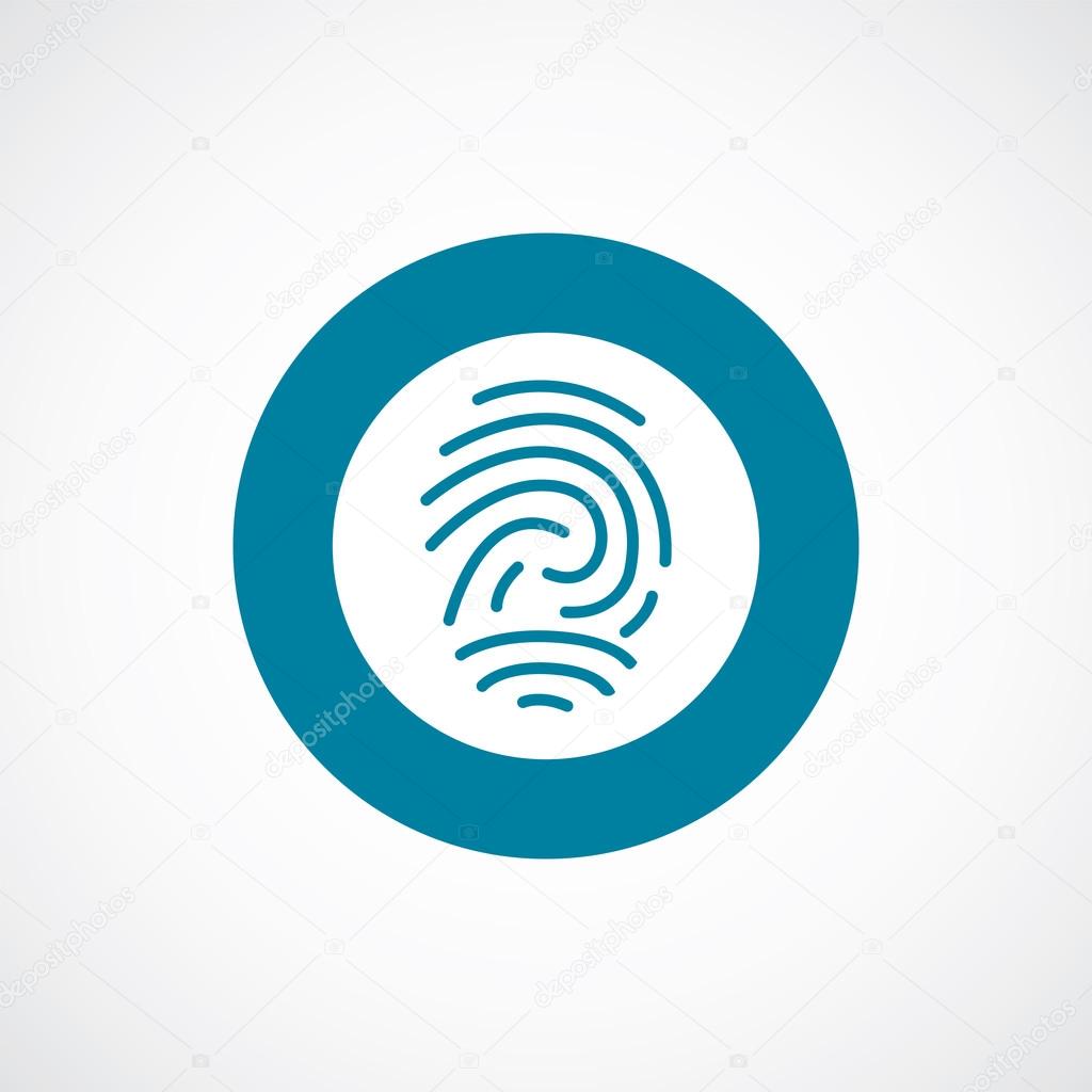 Fingerprint icon bold blue circle border Stock Vector Image by ©rashad ...