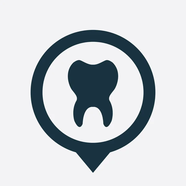 Tooth icon map pin Vector Art Stock Images | Depositphotos