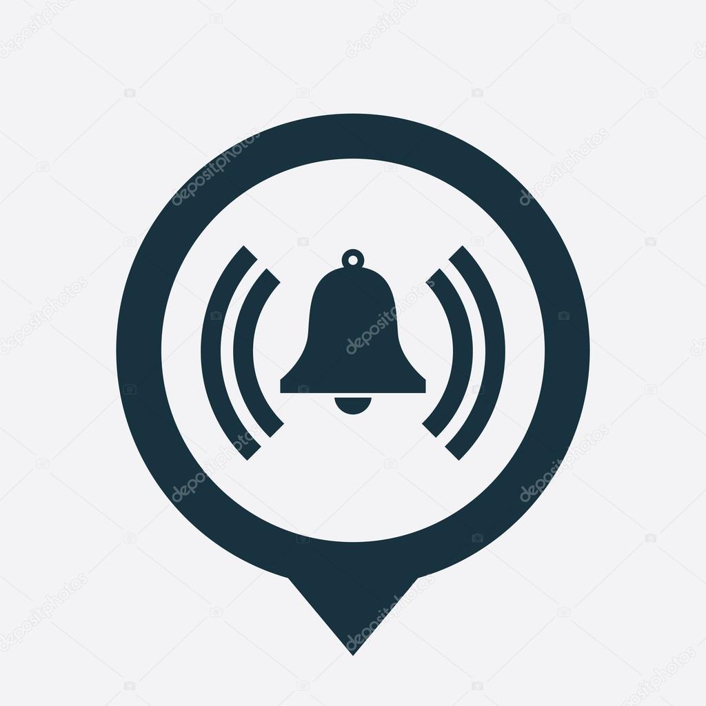 Bell icon map pin Stock Vector Image by ©rashad_ashurov #71991713