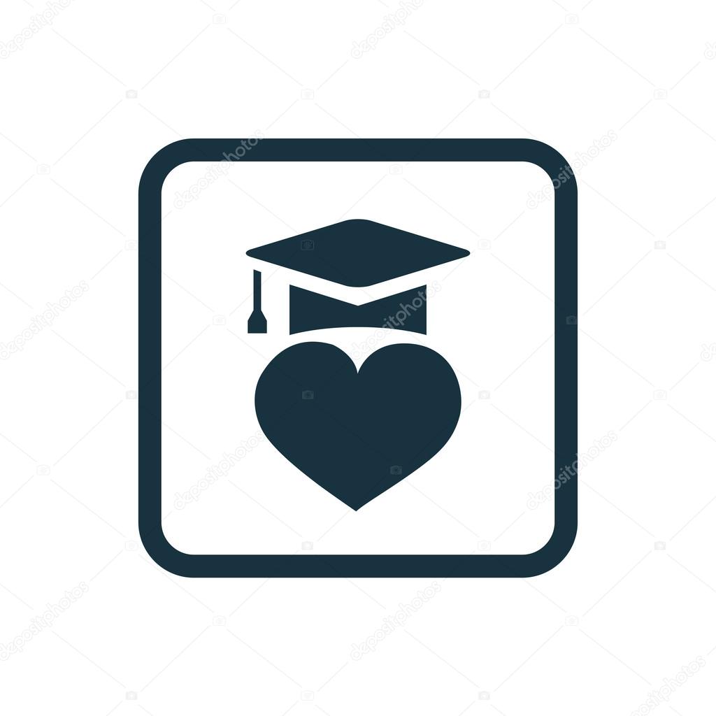 Love education icon Rounded squares button Stock Vector Image by ...
