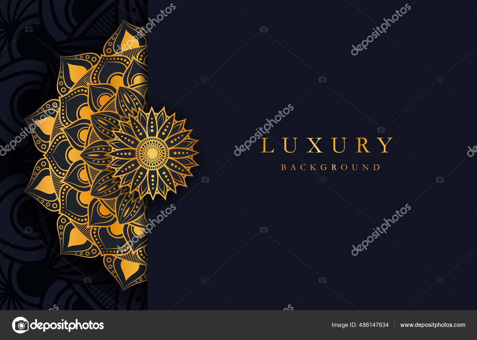Luxury Background Gold Islamic Arabesque Ornament Dark Surface Stock Vector Image by ©Beny_eka ...