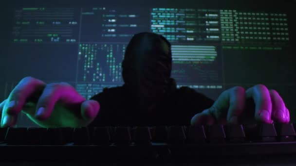 Anonymous Hacker Typing On A Keyboard Dim Lit Dark Future Of Technology ...