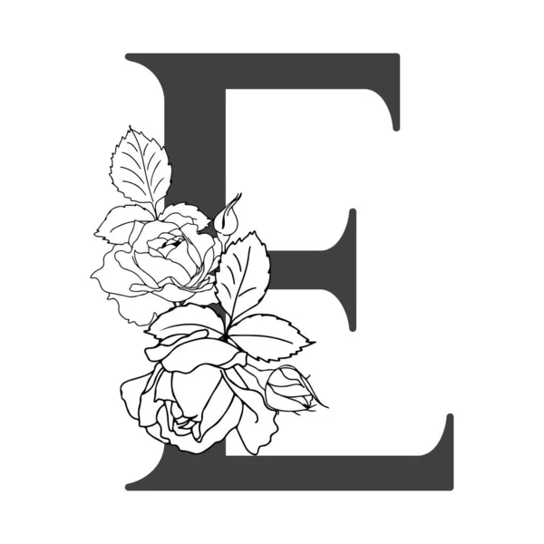 Alfabet Bunga Vektor Desain Huruf Floral Dekorasi Undangan Pernikahan ...