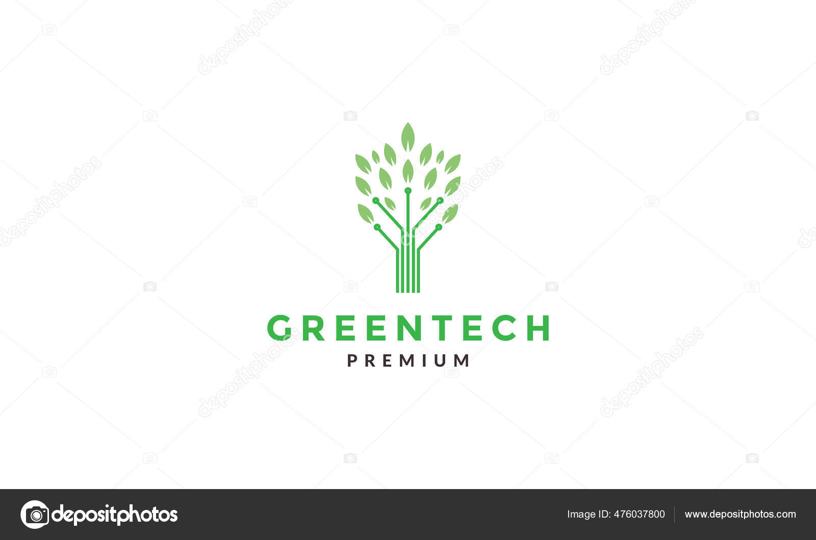 Lines Connect Leaf Tech Logo Symbol Vector Icon Illustration Graphic ...