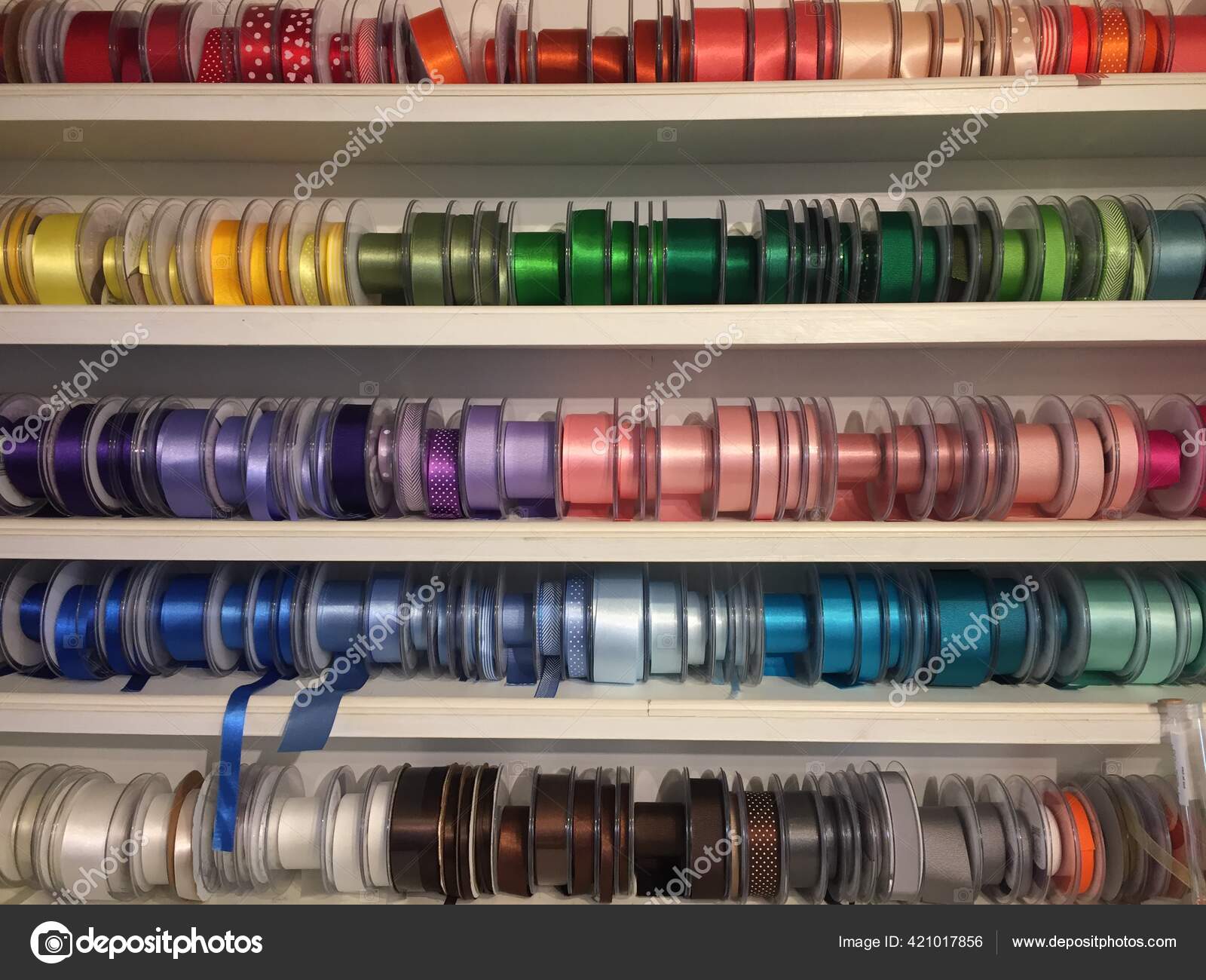 Haberdashery Haberdasher Ribbon Reels Rolls Rows Trims Fabric Retail ...