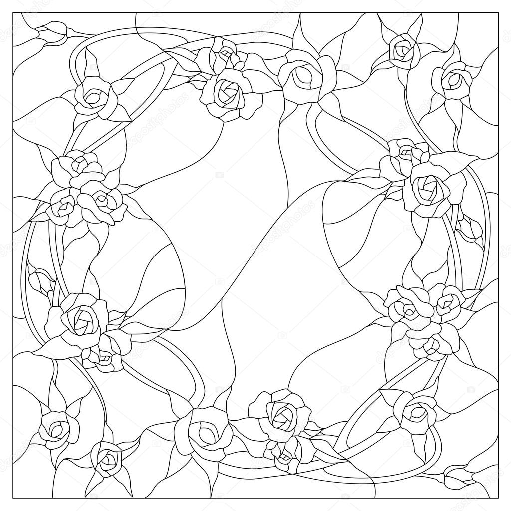 Stained glass oak leaf pattern | Stained glass pattern — Stock Vector ...