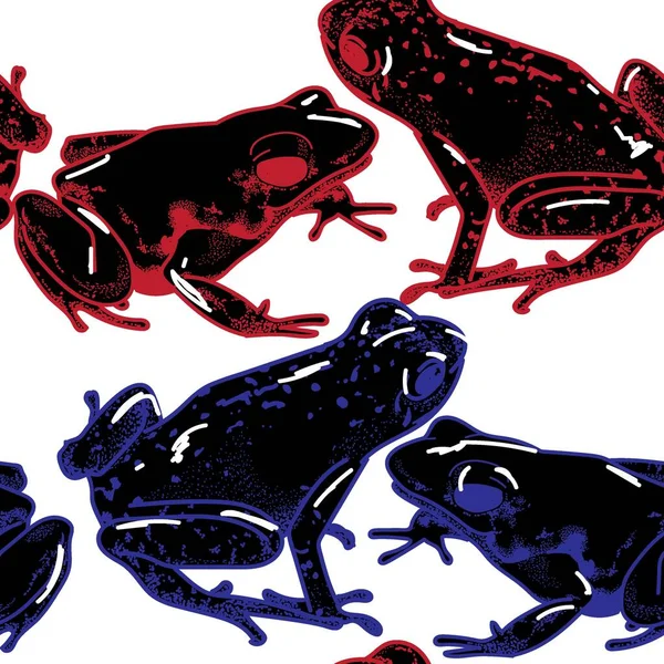 Pattern Poisonous Frogs Seamless Pattern Bright Summer Pattern Drawing ...