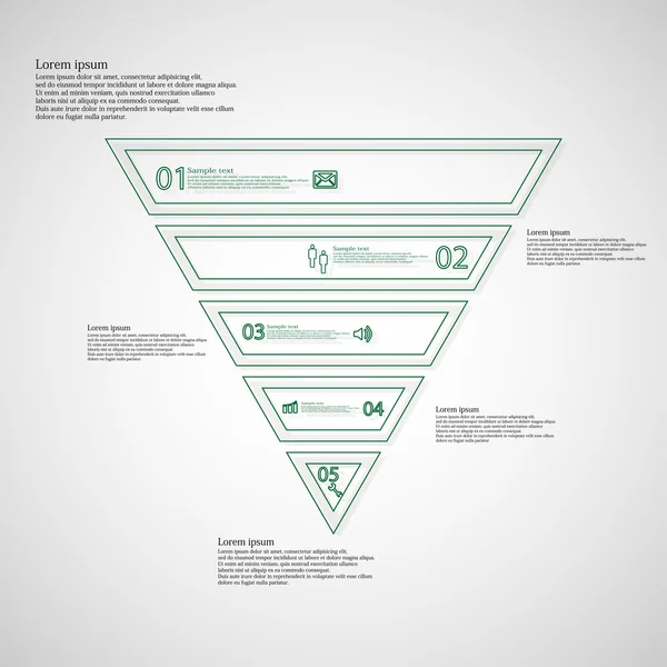 Triangle shape infographic template consists of four parts from ...