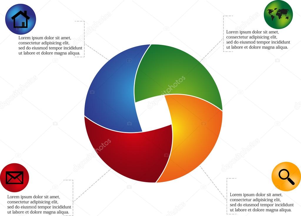 Rounded infographic Stock Vector Image by ©yommy8008 #55903937