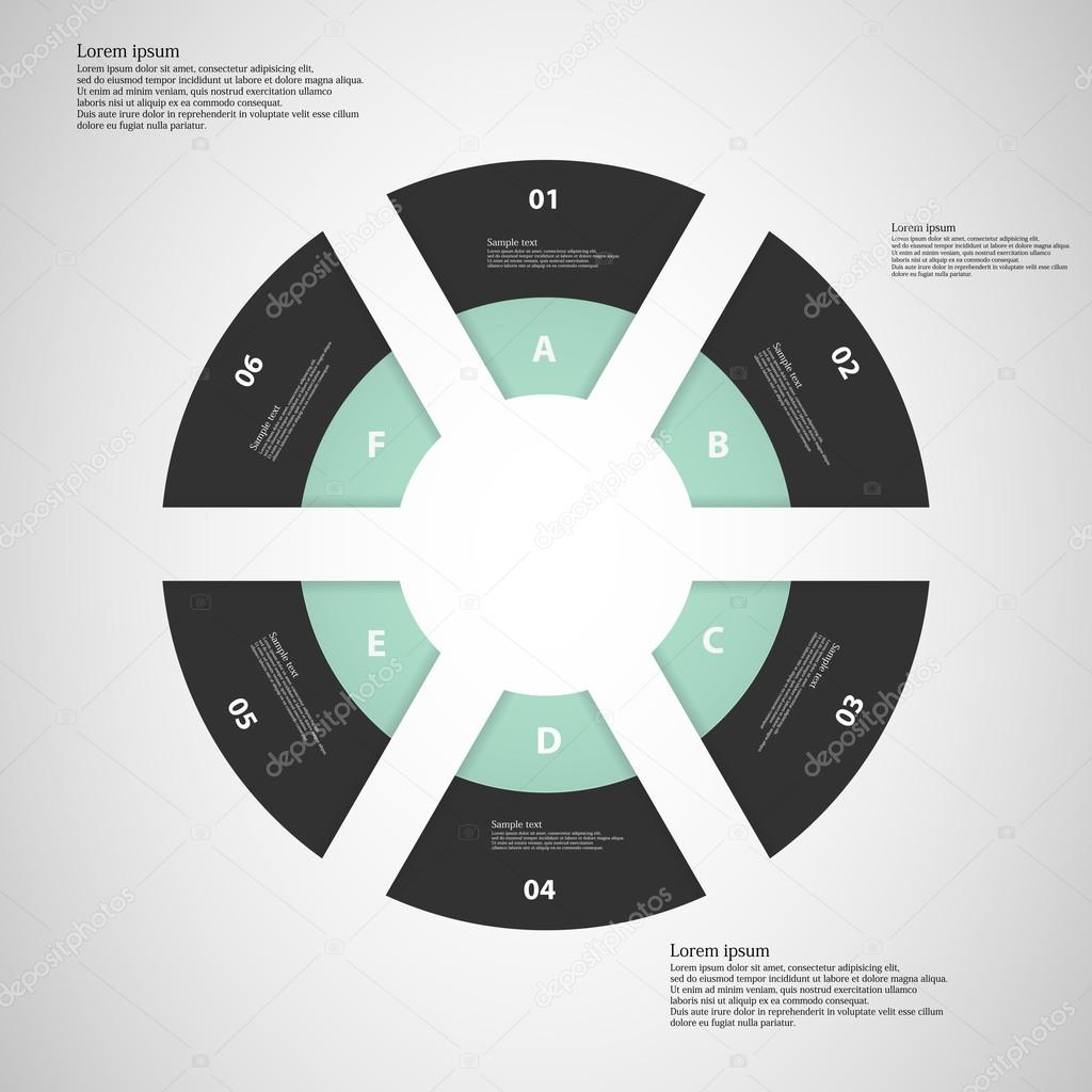 Ring from six parts on light background Stock Vector Image by ...