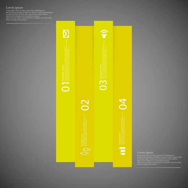 Bar infographic template vertically divided to four blue parts Stock ...