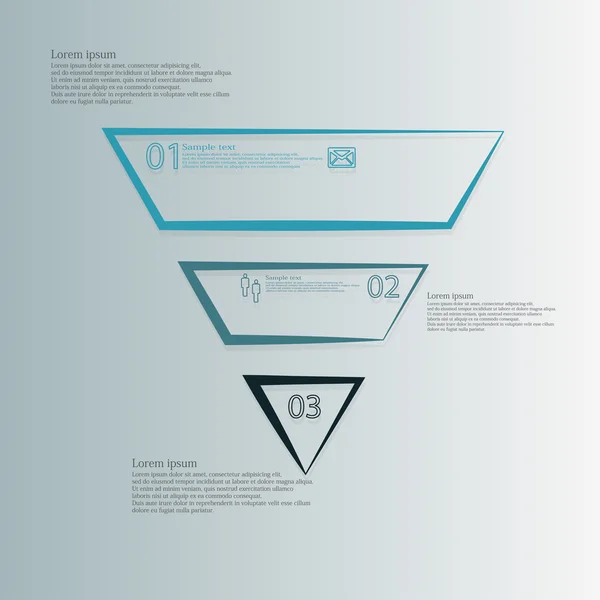 Triangle shape infographic template consists of four parts from ...