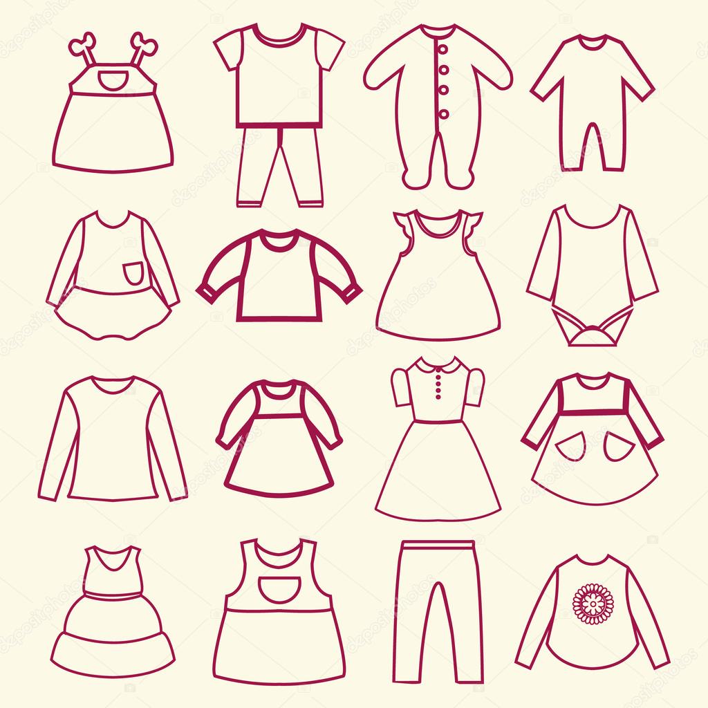 Baby Clothes Outline