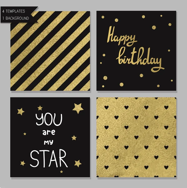 Collection of 4 card templates Stock Vector Image by ©artnis #69684197