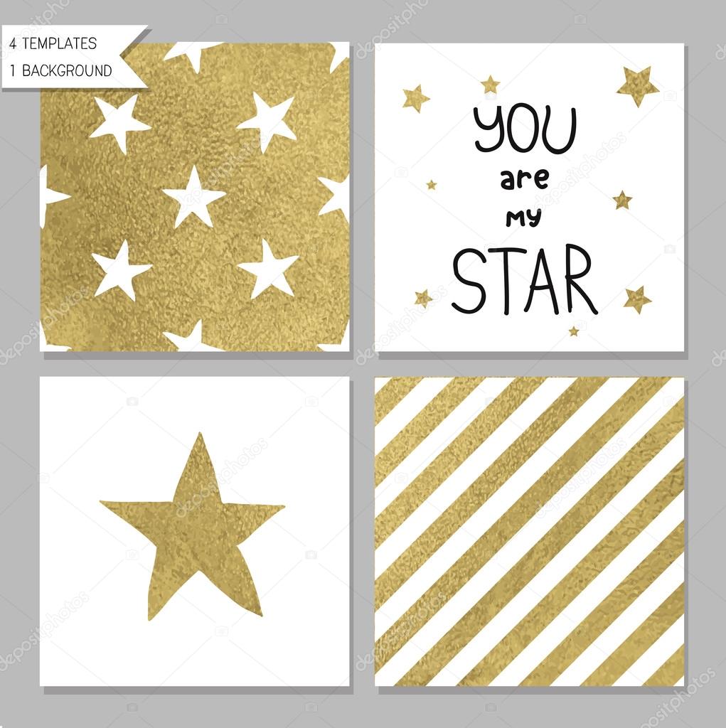 Collection of 4 card templates Stock Vector by ©artnis 69684211