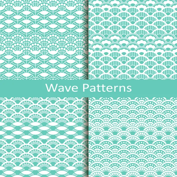 Conjunto de patrones olas imágenes de stock de arte vectorial ...