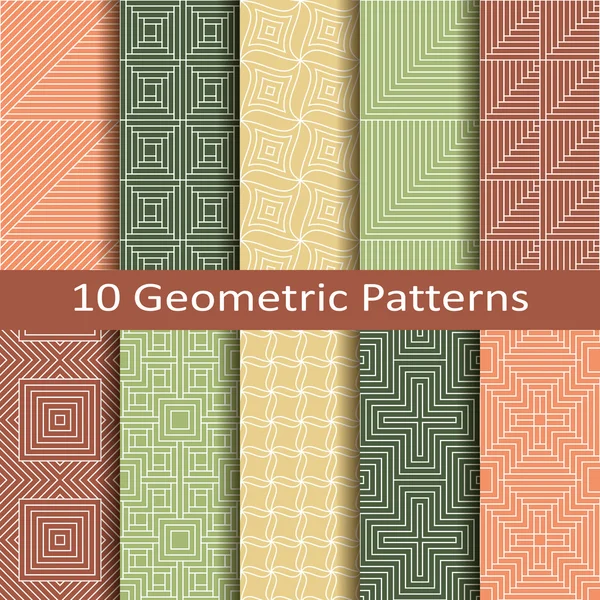 Set of ten abstract patterns Stock Vector by ©lenazolot 77293772