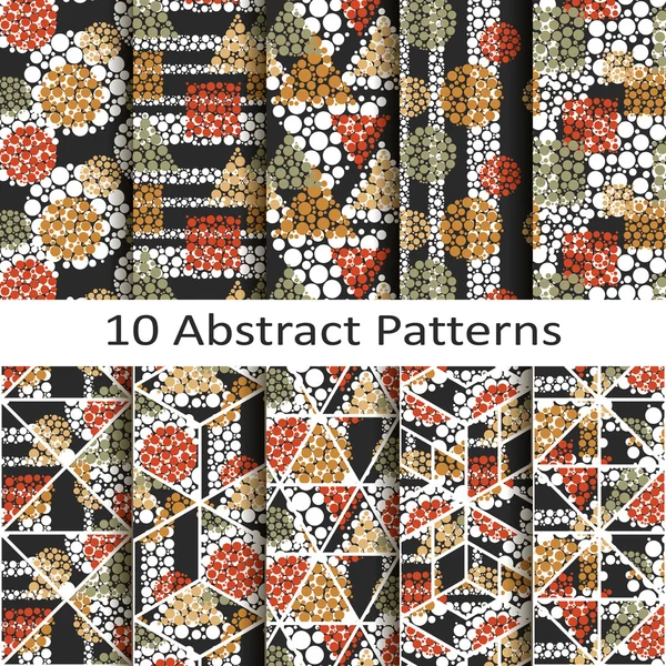 Set of ten abstract patterns Stock Vector by ©lenazolot 77293772