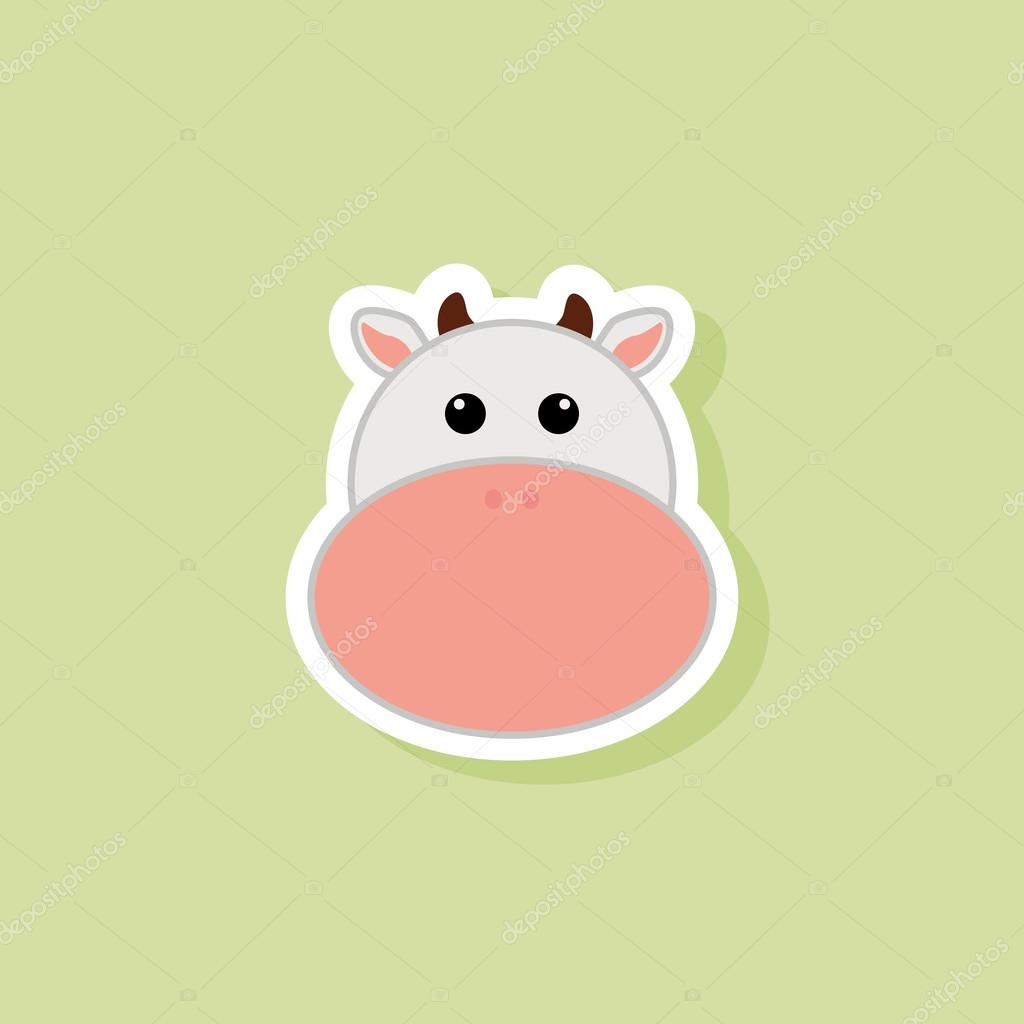 Cute Cow Face — Stock Vector © DAVIDS47 #112392168