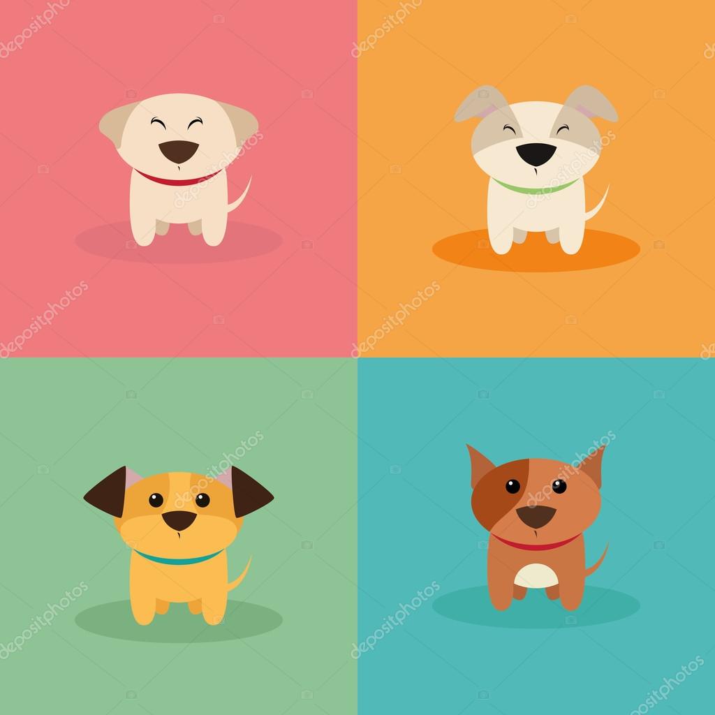 Cute cartoon honden — Stockvector © DAVIDS47 #94563546