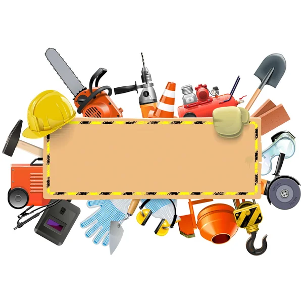 Vector Construction Frame with Tools Stock Vector Image by ©dashadima #30590851