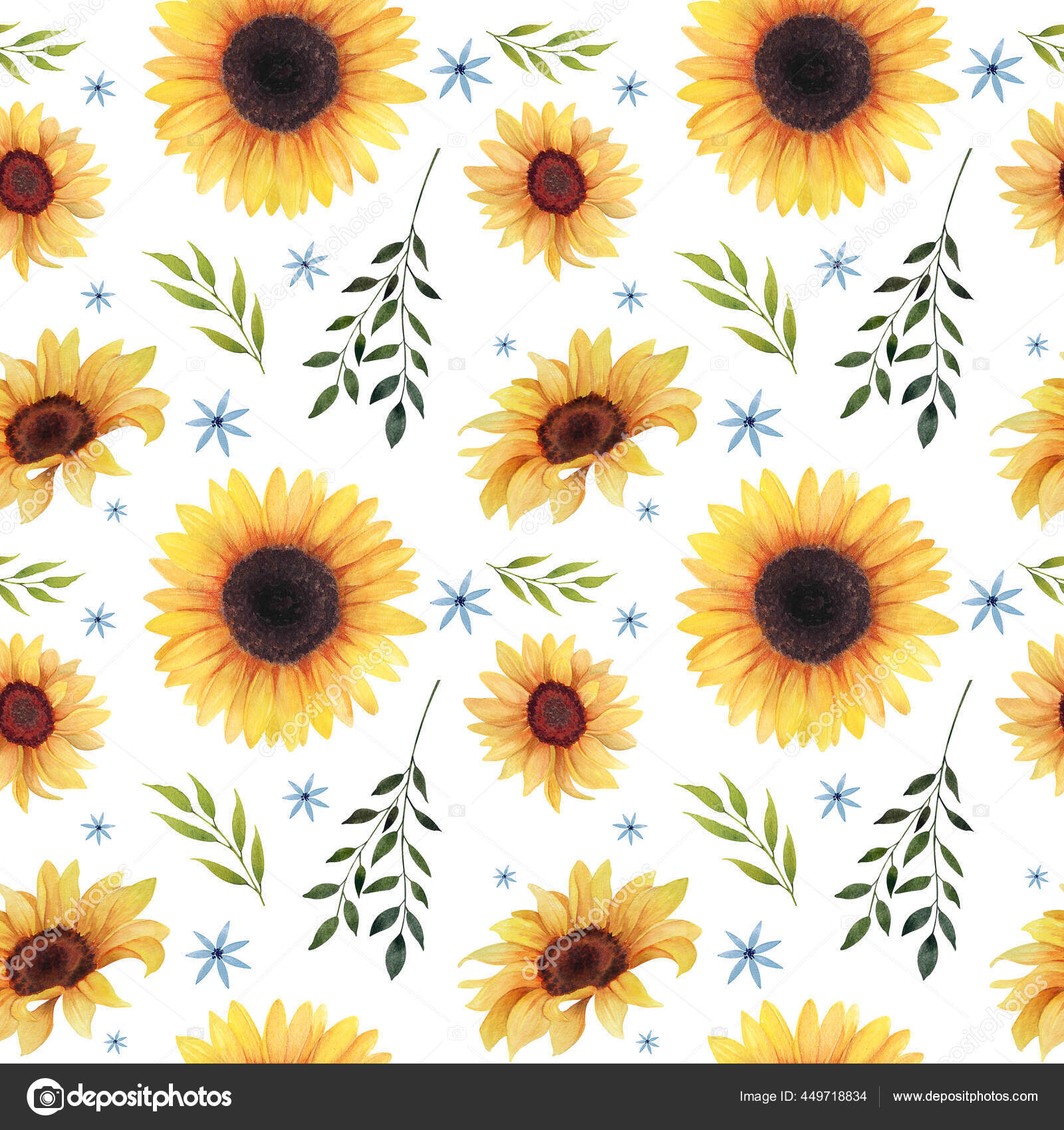 Sunflower Pattern Background