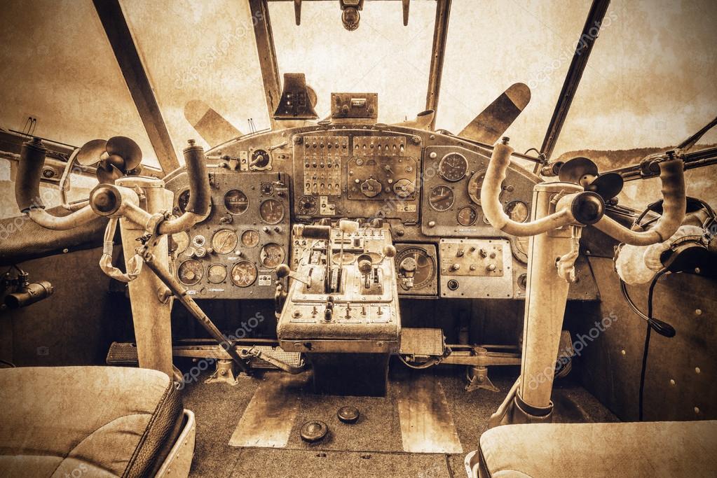 Cockpit view of the old retro plane. Stock Photo by ©Serjio74b 92866192